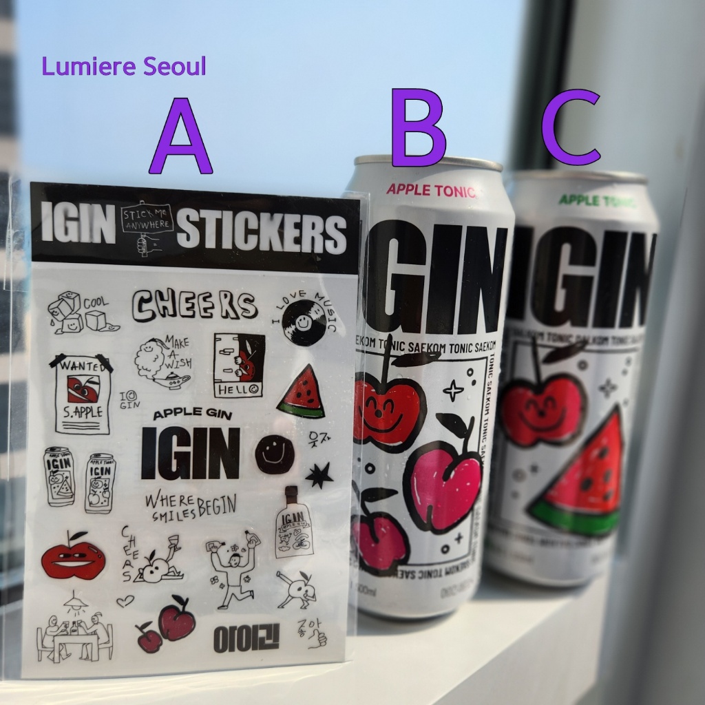 BTS Jin Official IGIN Apple Tonic Can / สติ๊กเกอร์ | Shopee Thailand