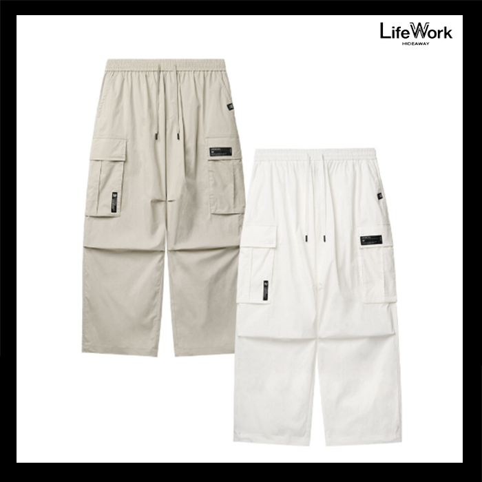 LIFEWORK KOREA Unisex L2 กางเกงคาร์โก้ร่มชูชีพ 2 สี | Shopee Thailand