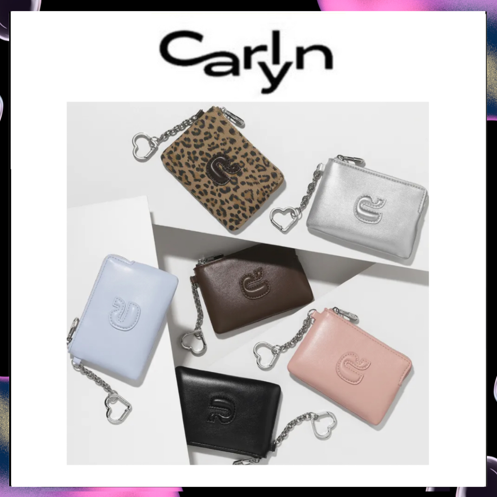 CARLYN Monet Zipper Wallet 6 สี | Chain Mini Card Wallet | Shopee Thailand
