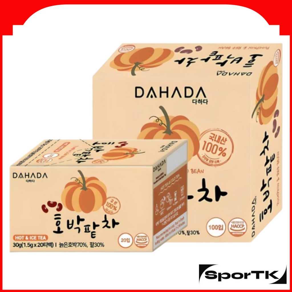 DAHADA Pumpkin & Red Bean Tea 20T/100T / Korea Tea Bag | Shopee Thailand