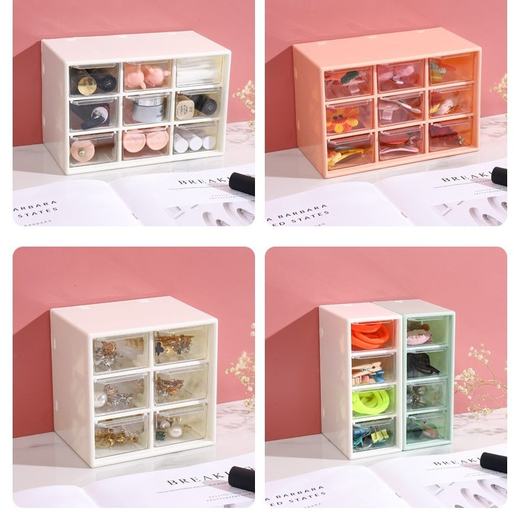 SG Mini Drawer Organizer 6/9-Grid โปร่งใสสําหรับเครื่องประดับหัตถกรรม ...