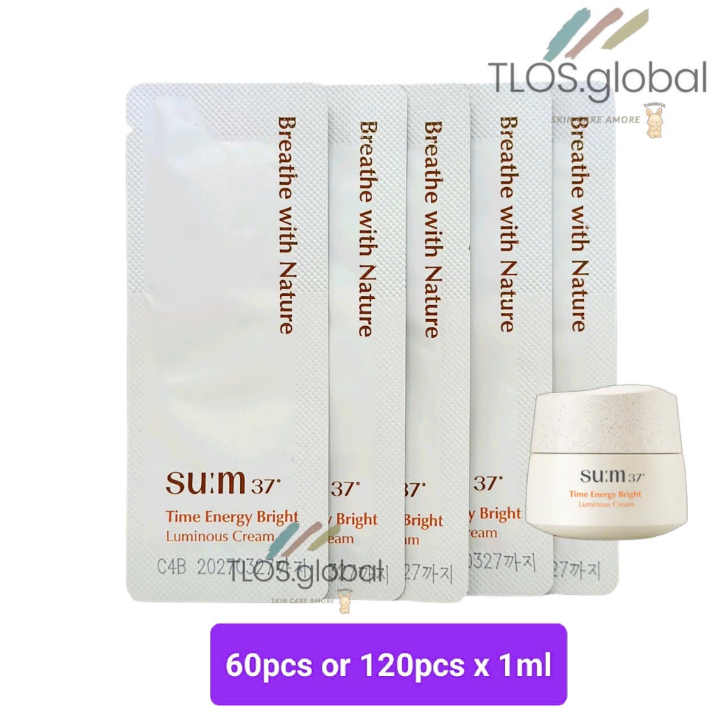 60 ชิ้นหรือ 120 ชิ้น *1 มล. Su:m37 Time Energy Bright Luminous Cream Sum37 | Shopee Thailand