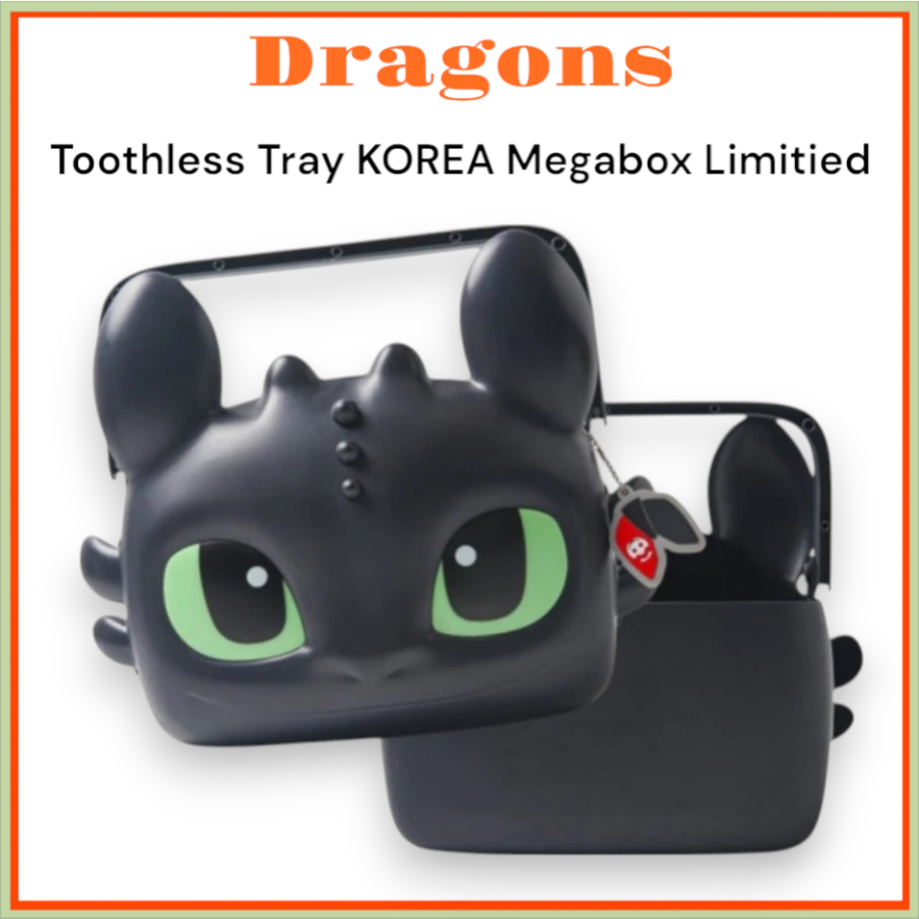 Dragons dreamworks Toothless Tray KOREA Megabox Limied (พกพาถังป๊อปคอร ...
