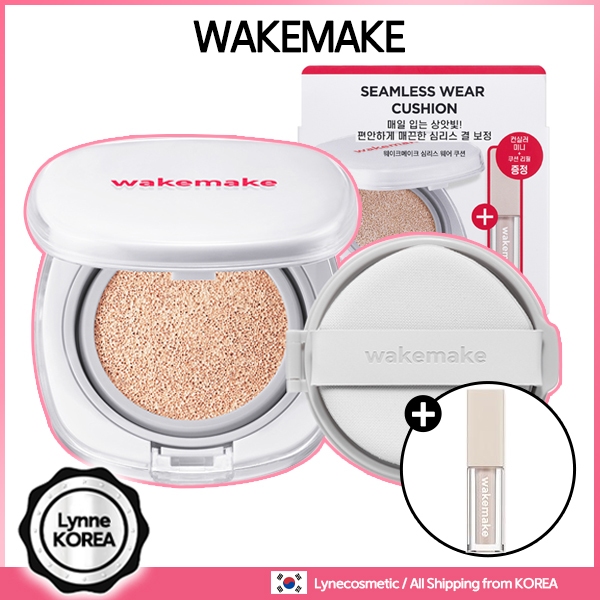 WAKEMAKE Seamless Wear Cushion 15g รีฟิล+ชุดคอนซีลเลอร์ (6 ประเภท / เลือก1) | Shopee Thailand