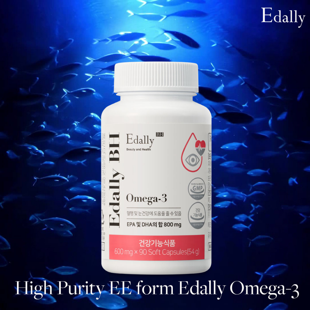 Edally EPA DHA Omega-3 น้ํามันปลา วิตามินอี รูปแบบ EE 800 มก. 90 แคปซูล ...