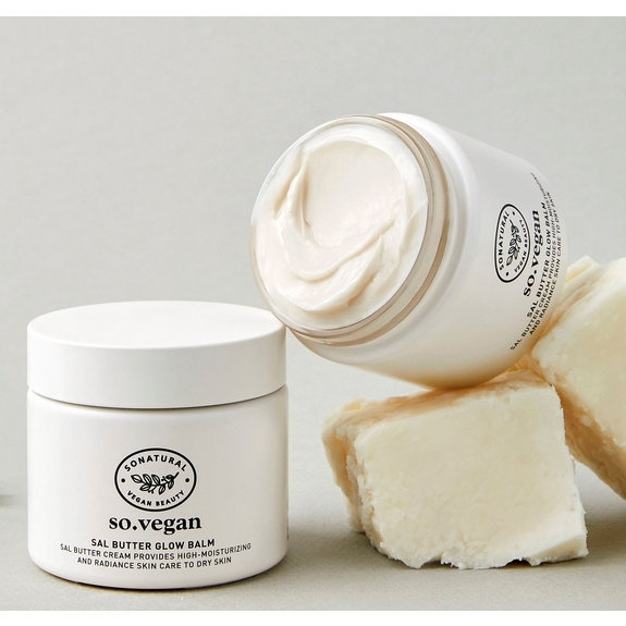 มอยเจอร์ไรเซอร์ SO NATURAL So Vegan Sal Butter Glow Balm บาล์มให้ความชุ่มชื้นและประกายแสง กลิ่น ...