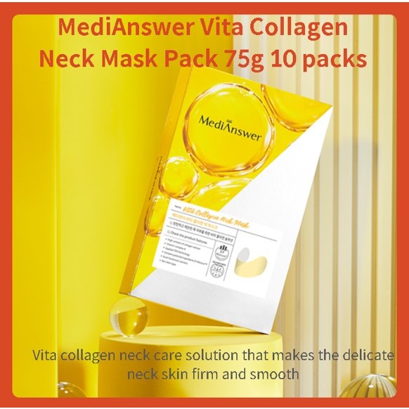 MediAnswer Vita Collagen Neck Mask Pack 75g 10 packs, S826 | Shopee ...