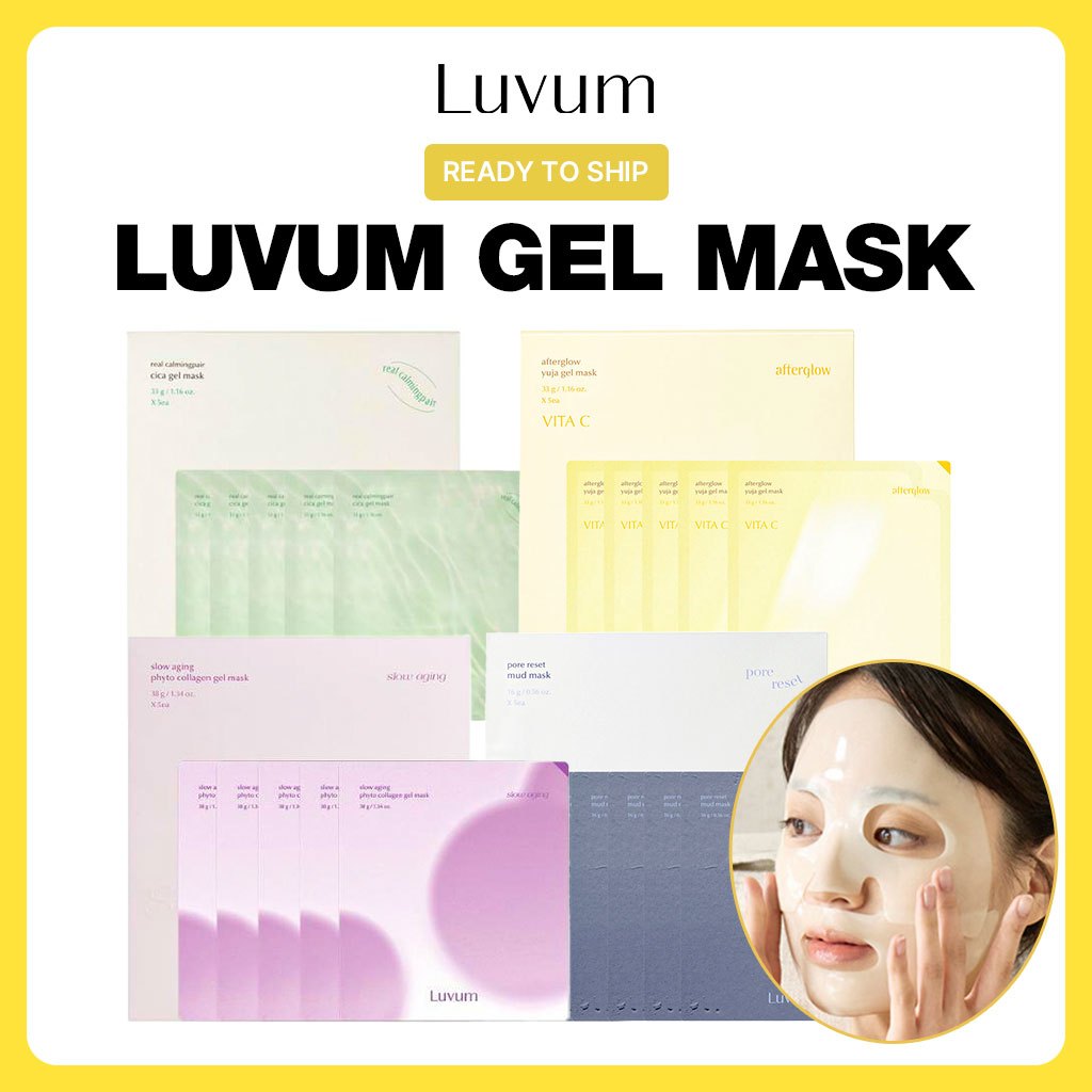 [Luvum] ใหม่ Luvum Gel Mask Pack มาส์กหน้าเจล 5Ea / 4แบบ Yuja Rica คอลลาเจนโคลน / ส่งจากเกาหลี ...