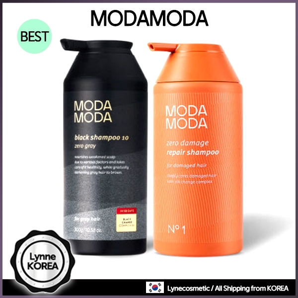 MODAMODA Zero Grey Black Shampoo 10 300g / Damage Repair Shampoo 500g | Shopee Thailand