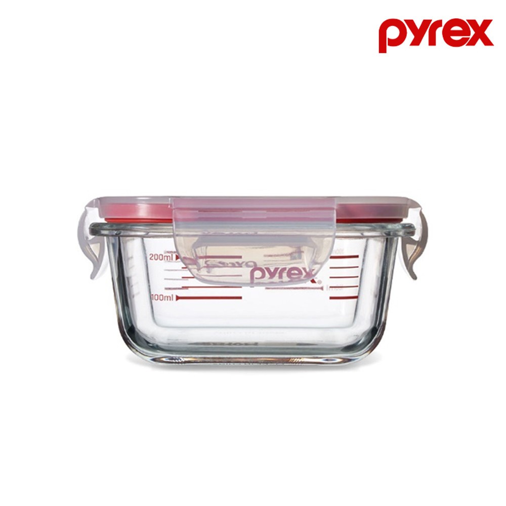 Pyrex measuring glass container airtight container square container ...