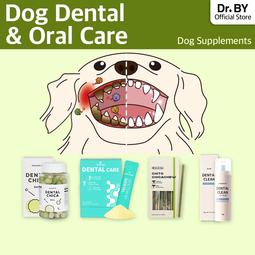 [DR.BY Dog DENTAL HEALTH] น้ํายาล้างหินปูนฟันสุนัข ยาสีฟันเสริมปากลูก ...