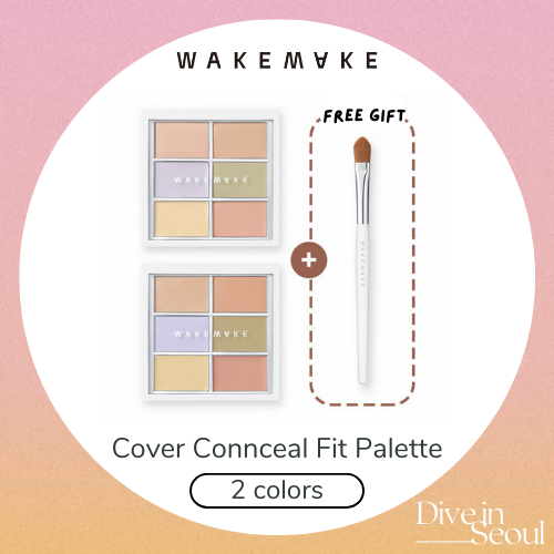 [WAKEMAKE] Defining Cover Conceal Fit Palette + แปรง - 2 สี | Shopee Thailand