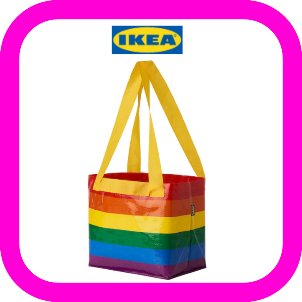 [Ikea] Storstomma กระเป๋าช้อปปิ้ง / ถุง Ikea สายรุ้ง / ถุงช้อปปิ้ง ใช้ ...