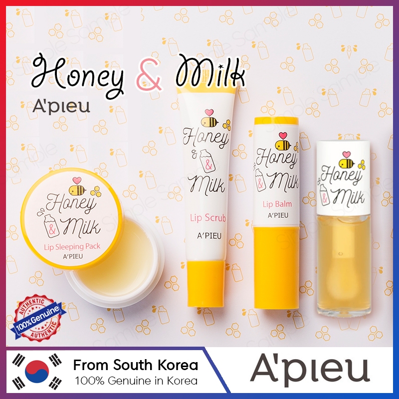 [A'PIEU] Apieu Honey & Milk Lip Sleeping Pack 6.7g Lip Oil 5g Lip Balm ...