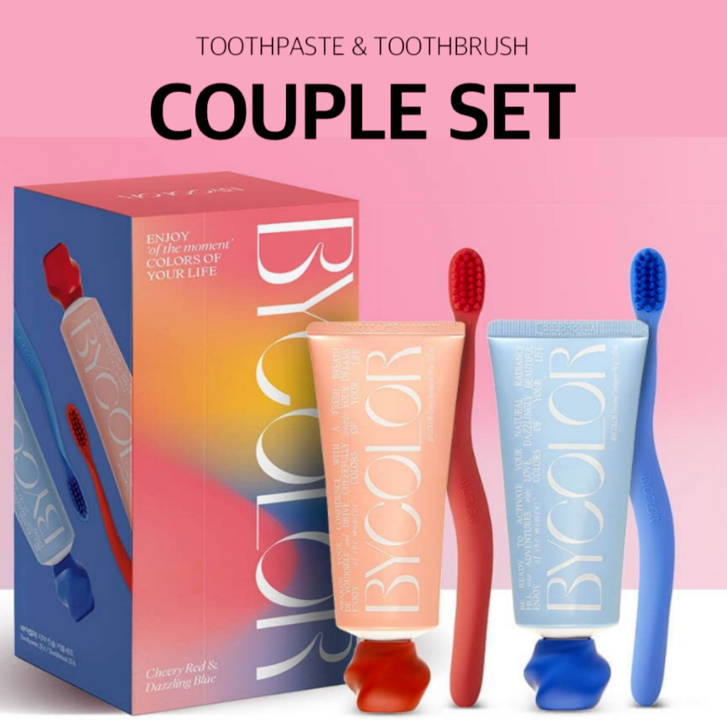 [BYCOLOR] Toothepaste & TOOTHEBRUSH COUPLE SET / Fresh / แปรงสีฟันคลื่น ...