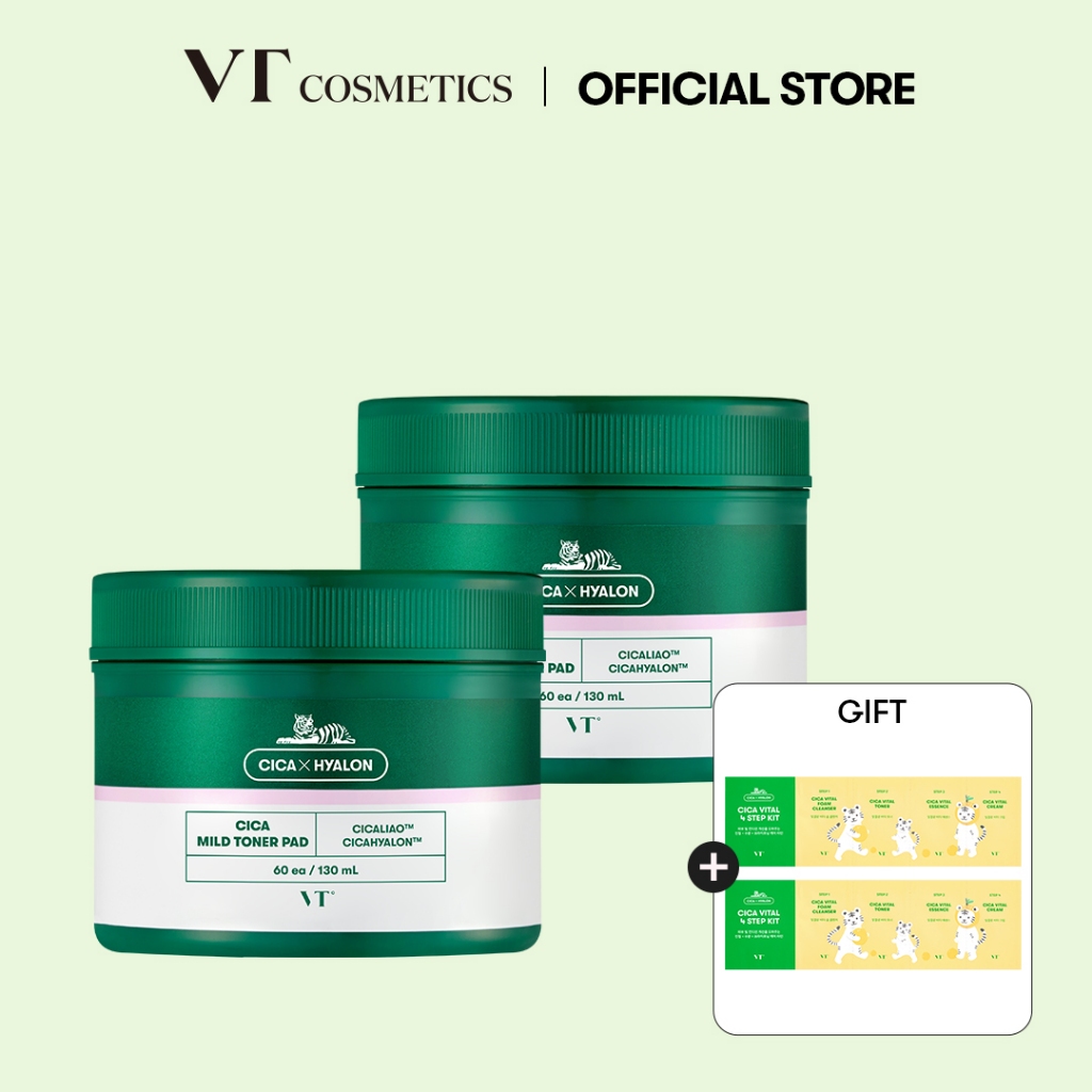 [VTCOSMETICS] [SET] Cica toner pad 60แผ่น / dead cell care / skin toner pad type 0.45% BHA ...