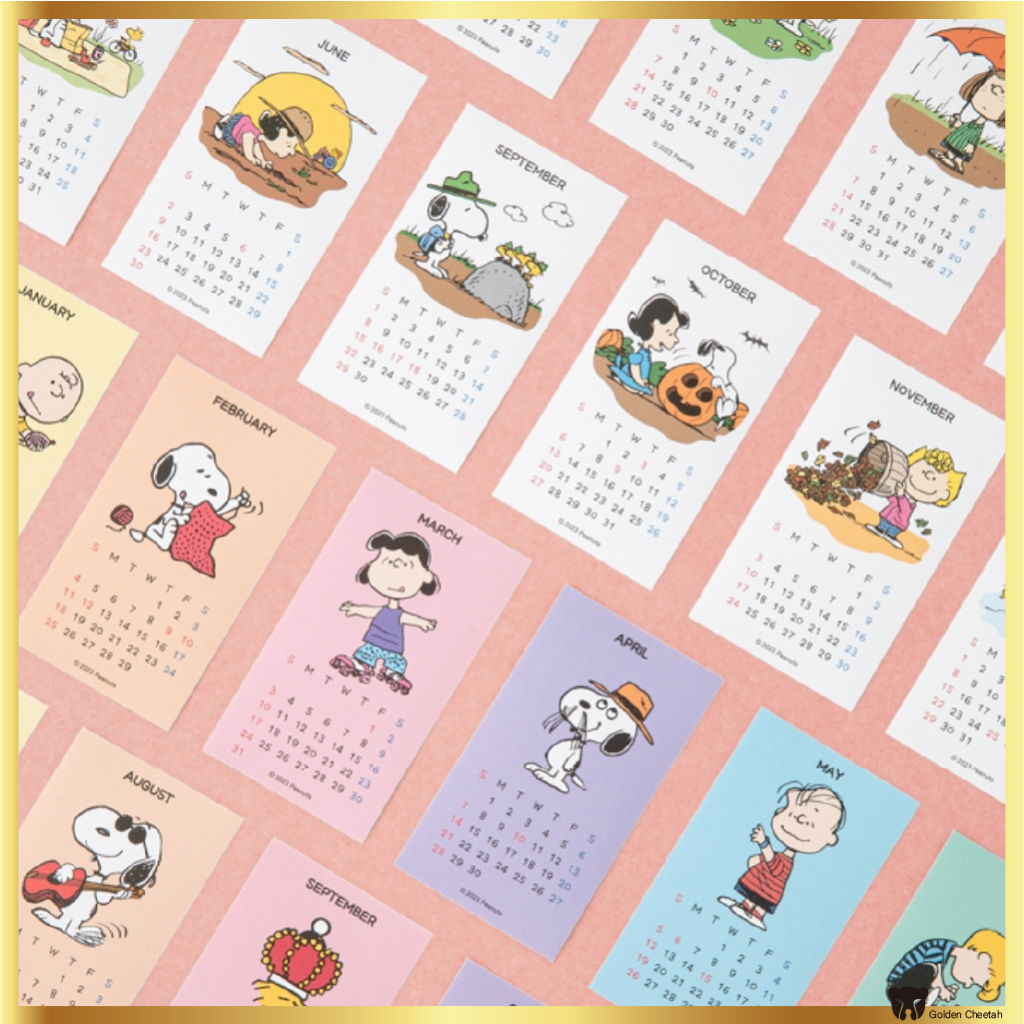 Peanuts Snoopy 2025 ปฏิทินสติ๊กเกอร์ถอดได้ | Shopee Thailand