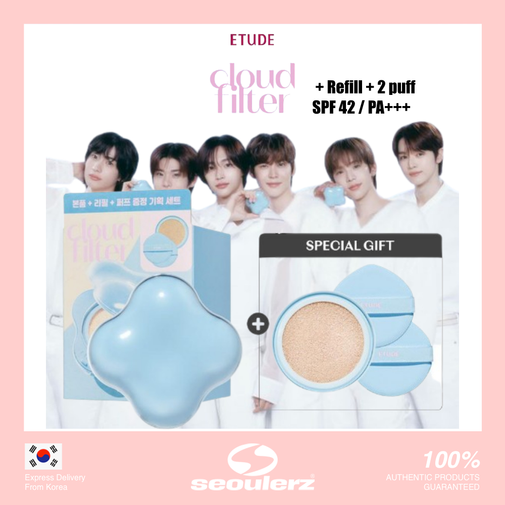[ETUDE] Cloud Filter Cushion 4 Colors + Refill + 2 puffs | Shopee Thailand