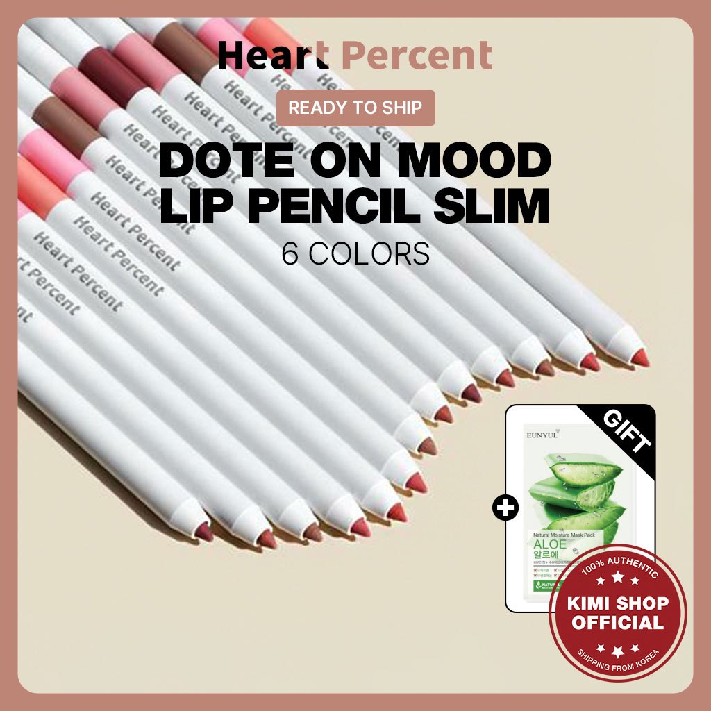 [Heart Percent] Dote On Mood ดินสอเขียนขอบปาก 5 สี เนื้อครีม บางเบา ...