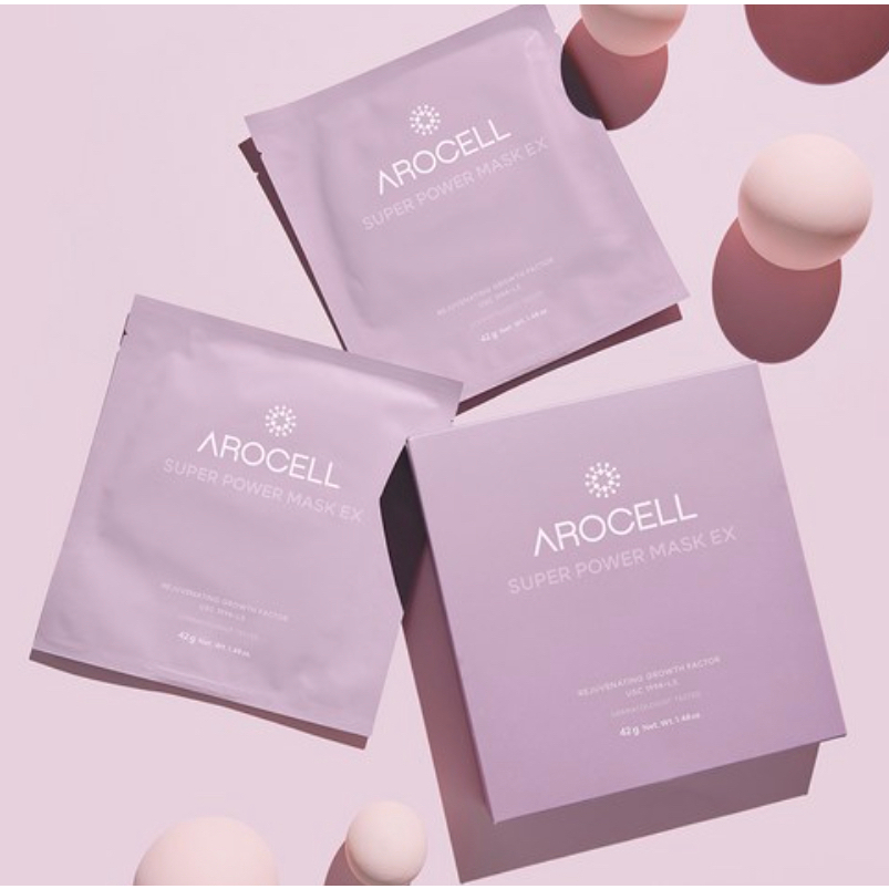 Arocell Super Power มาส์กคอลลาเจน มีโซลูชั่นสเต็มเซลล์ (42 กรัม * 4 ...