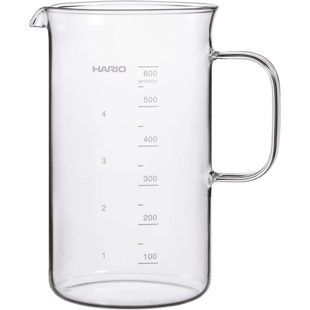 HARIO Beaker Server Crafts Science, Capacity 600ml, Transparent with Measuring Scale, Made of ...