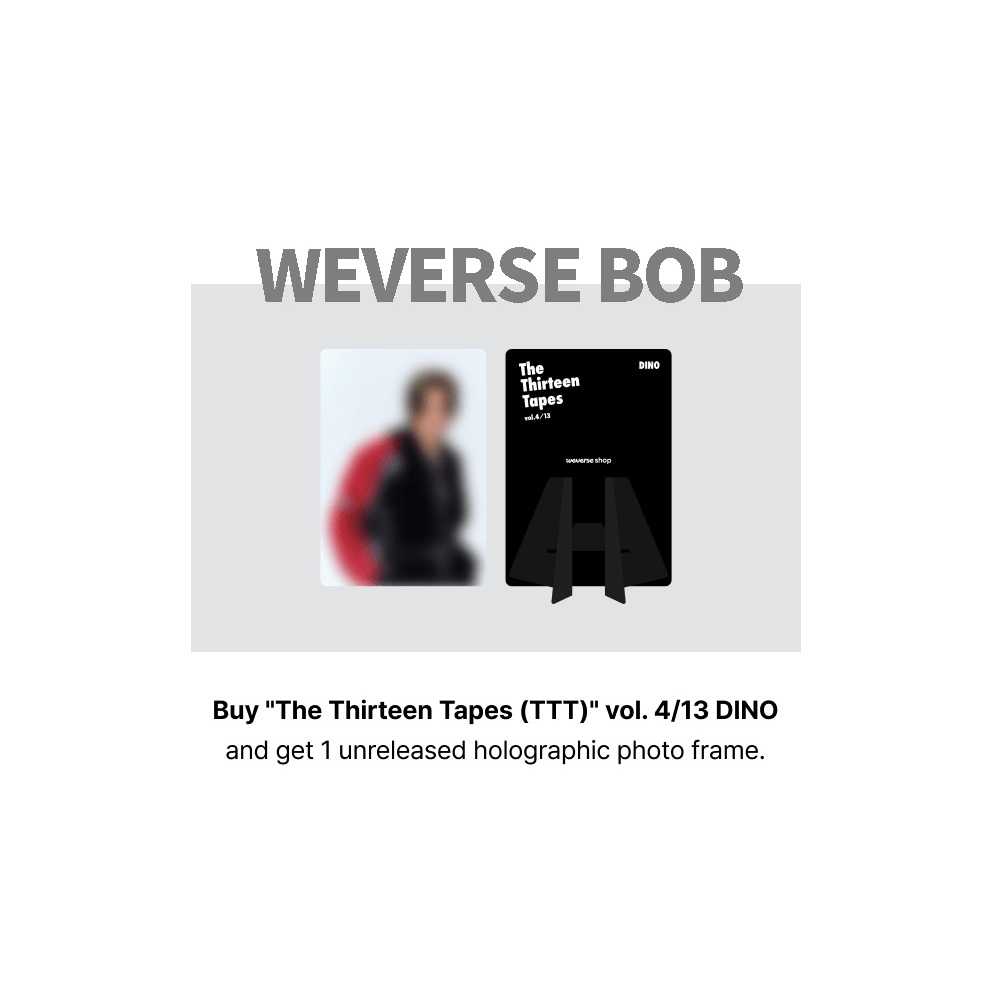 [ POB ] SEVENTEEN DINO PHOTOBOOK - The Thirteen Tapes (TTT) vol. 4/13 ...