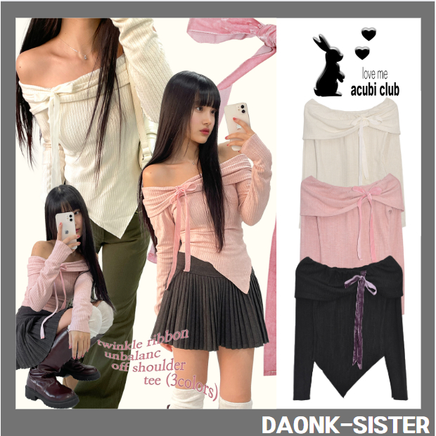 [ACUBI Club] ACUBI CLUB เสื้อยืด เปิดไหล่ 3 สี | Shopee Thailand