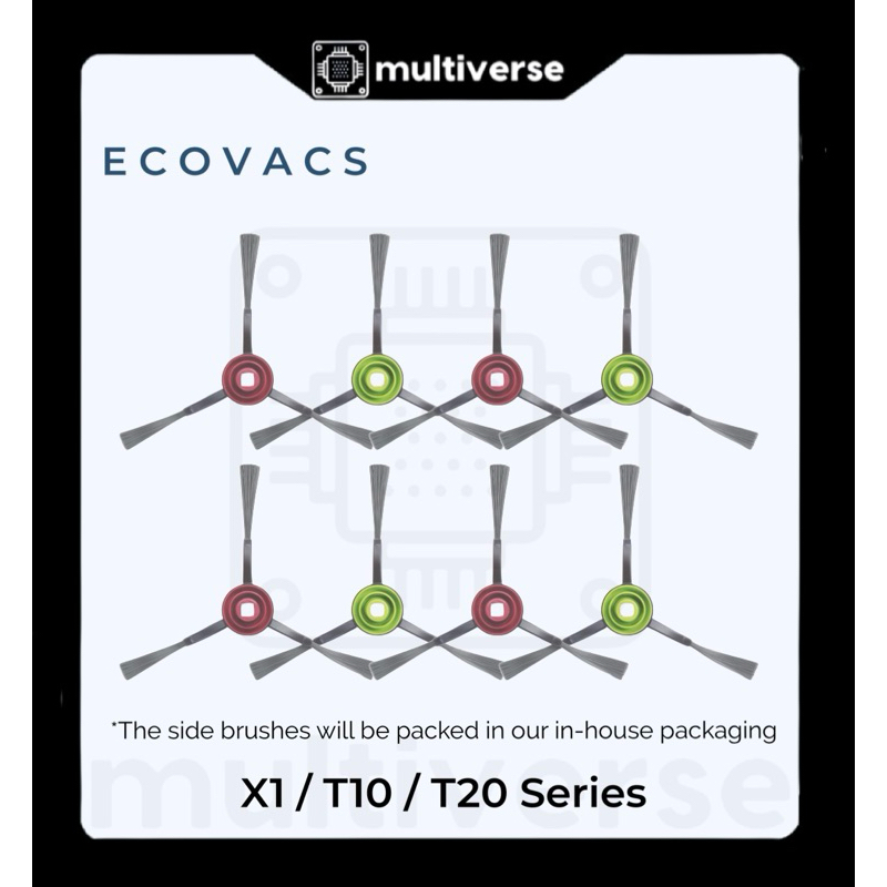 Ecovacs Deebot X1 Omni / T20 Omni / T10 Omni / T10+ Turbo Robot Vaccum Side Brush *สต๊อกใน ...