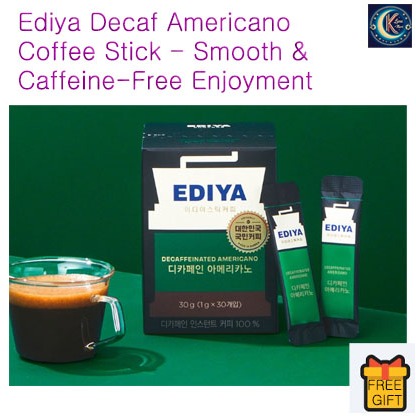 Ediya Decaf Americano Coffee Stick - Smooth & Caffeine-Free Enjoyment ...