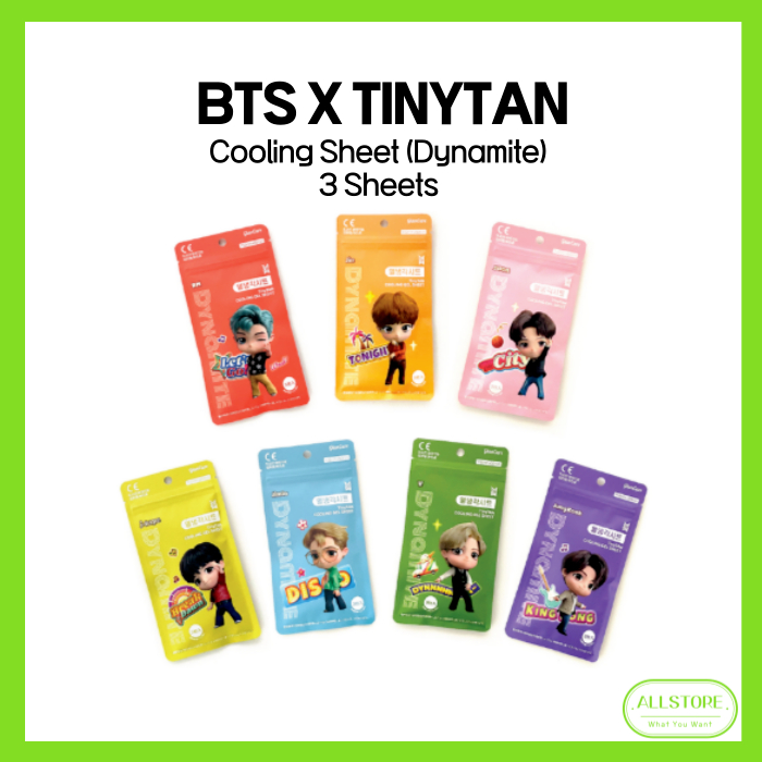 [BTS X TinyTAN] แผ่นทําความเย็น (Dynamite) 3 แผ่น - Stay Cool with BTS | Shopee Thailand