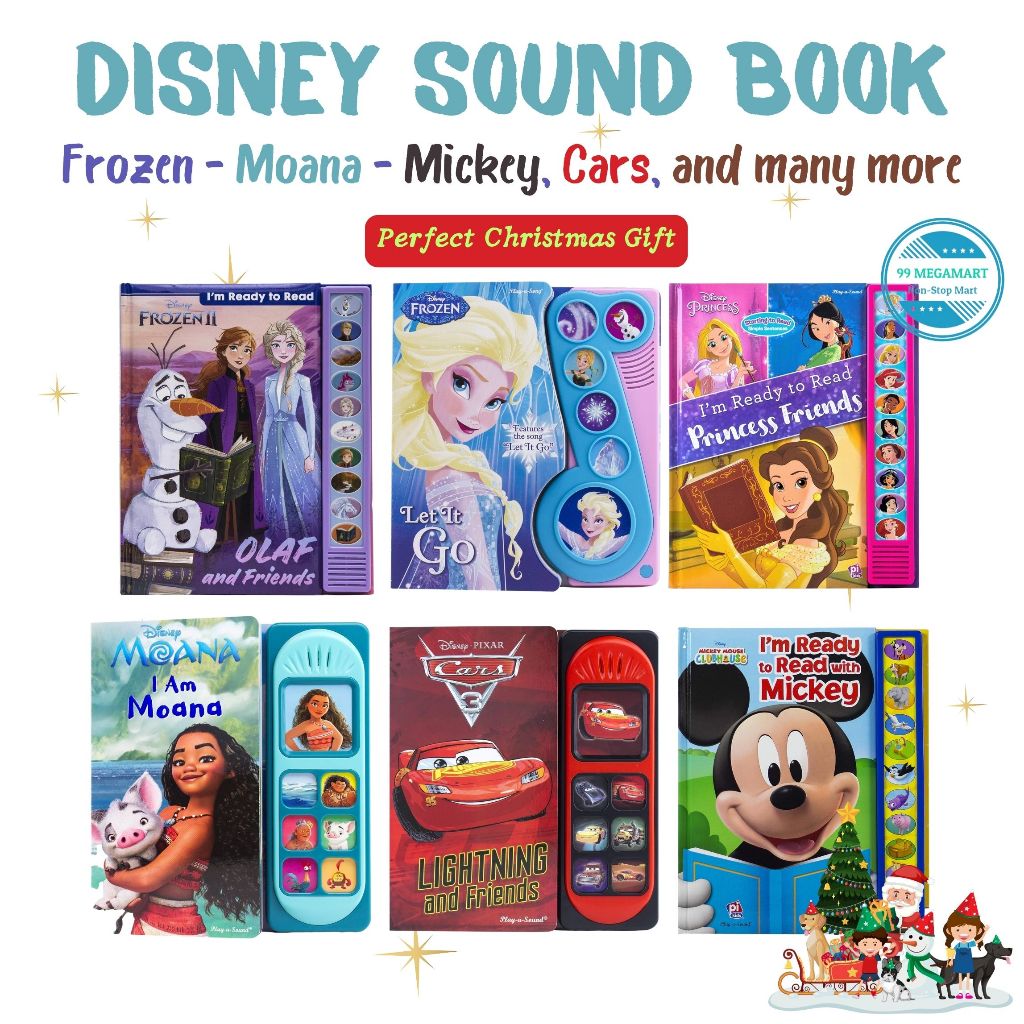 Disney Junior Frozen Moana Minnie Cars Sound Book - The Famous Let it ...