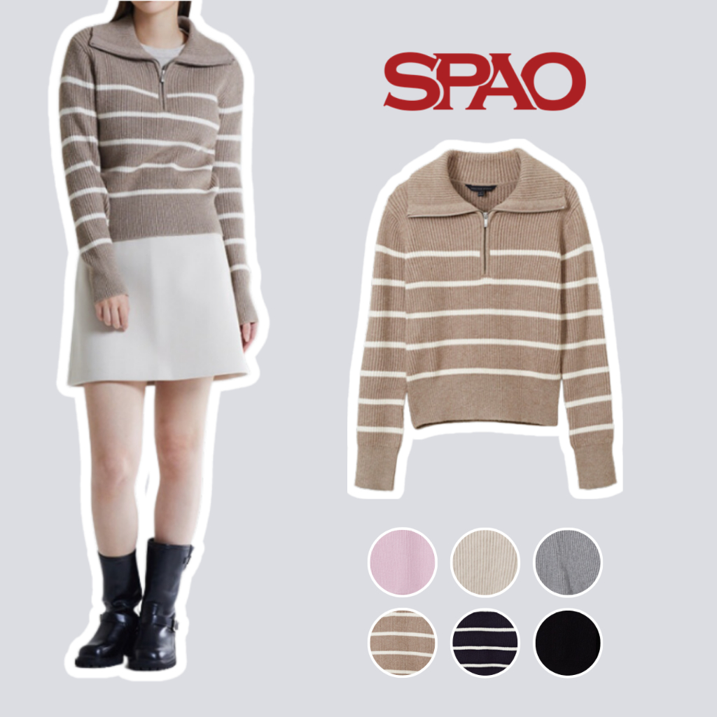 [SPAO] Korean Style เสื้อกันหนาว แบบครึ่งซิป _Spkwd4Tw02 | Shopee Thailand
