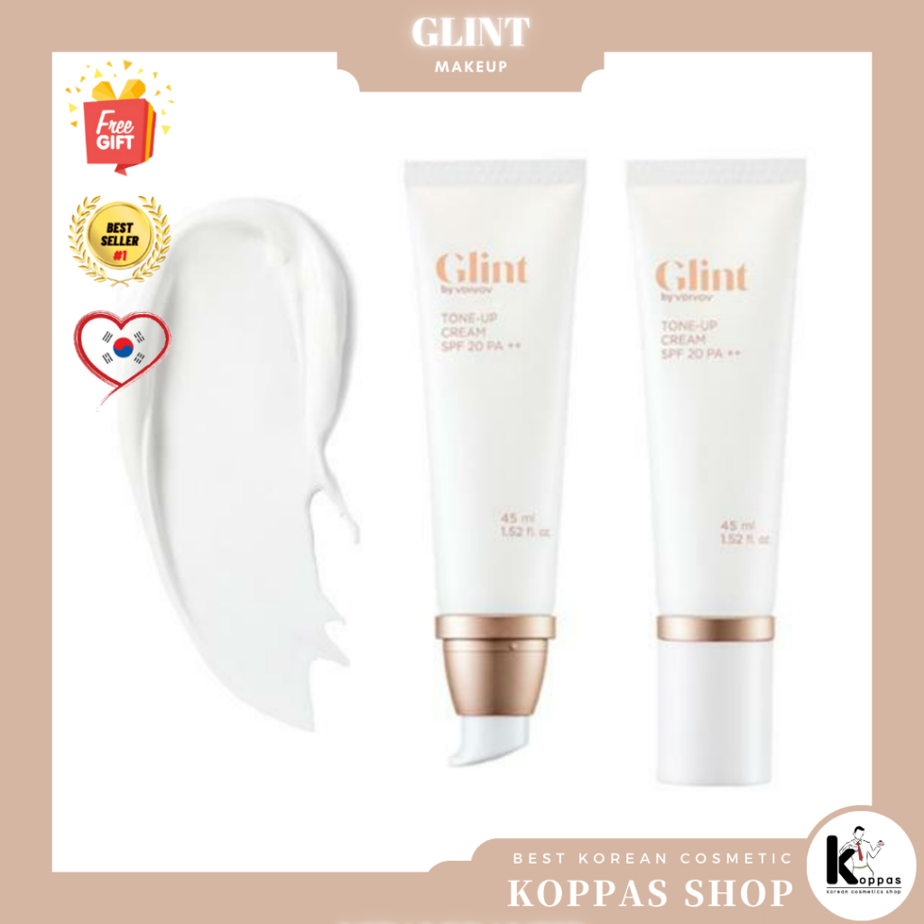 Glint by VDIVOV Tone-up Cream SPF 20 PA++ 45ml ครีมโทนอัพ SPF 20 PA++ 45 มล. | Shopee Thailand