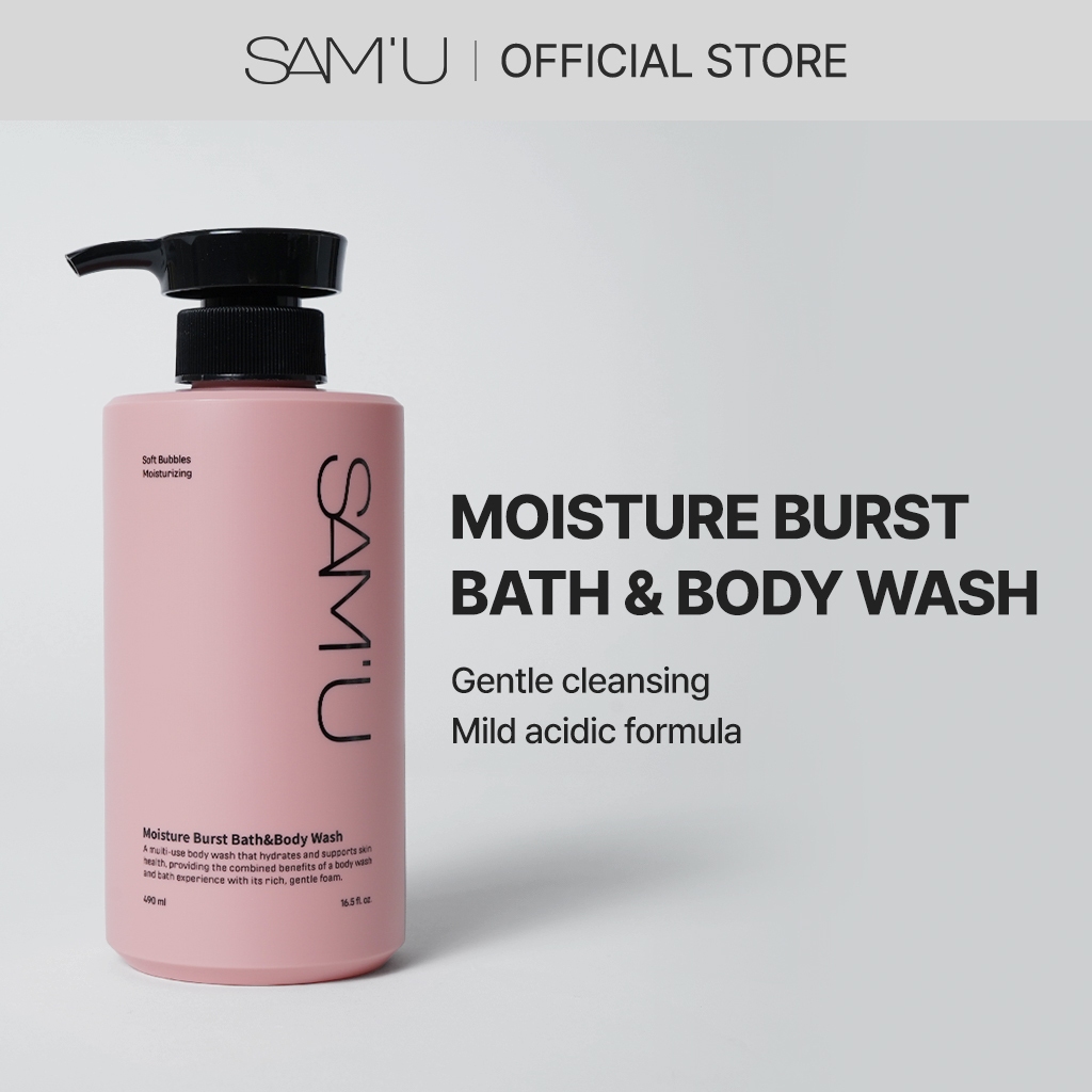 SAM'U Moisture Burst Bath & Body Wash 490ml | Shopee Thailand