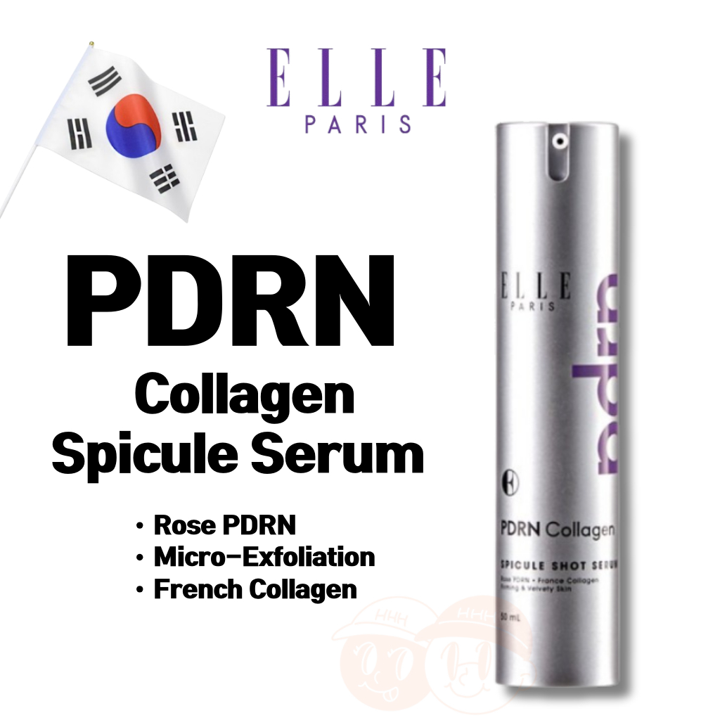 Elle Paris PDRN Collagen Spicule Serum 50ml – PDRN, EC-Spicules & Collagen for Pore Refinement ...