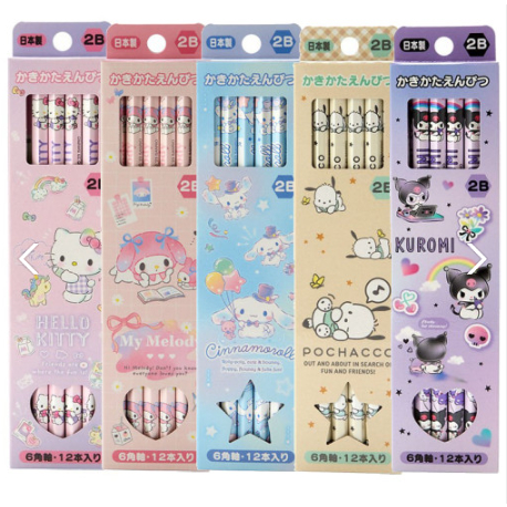 Sanrio ของแท้จากญี่ปุ่น ชุดดินสอ ลาย Cinnamoroll Kuromi Pochacco Hello ...