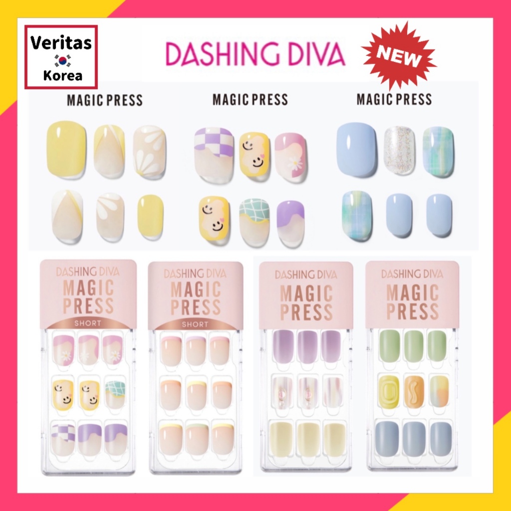 [Dashing Diva] ใหม่ล่าสุด [ปลายเล็บ] Dashing Diva Magic Press Premium Nail Series / One day ...