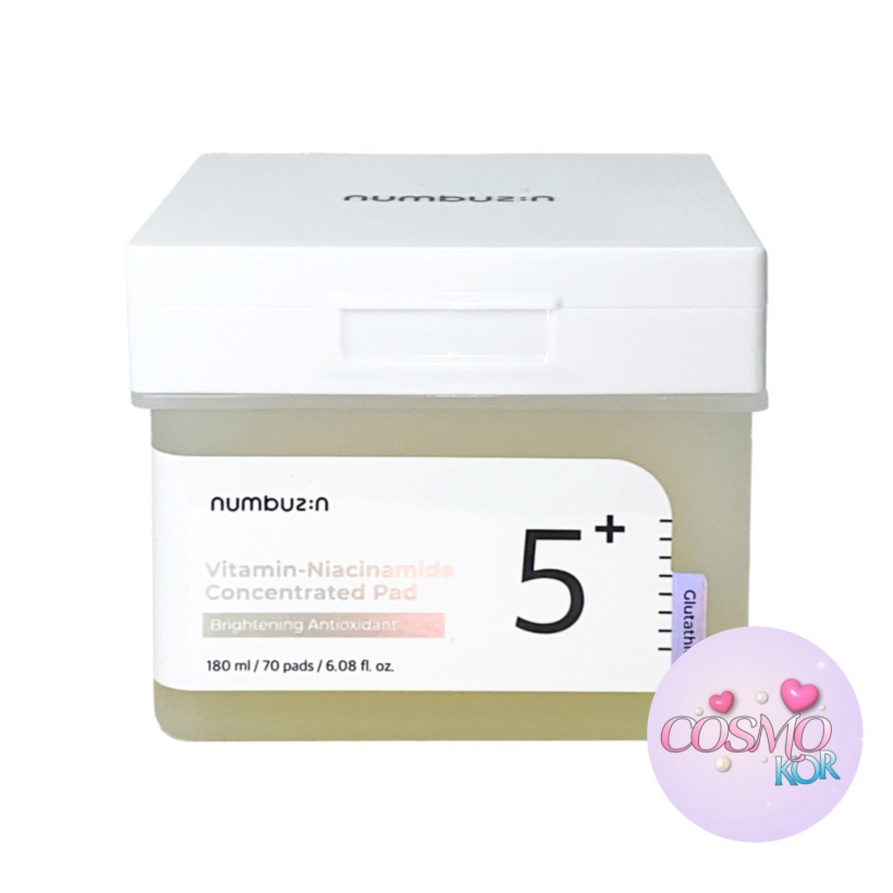 numbuzin No.5 Vitamin Niacinamide Concentrated Pad 180ml( 70pads) | Shopee Thailand