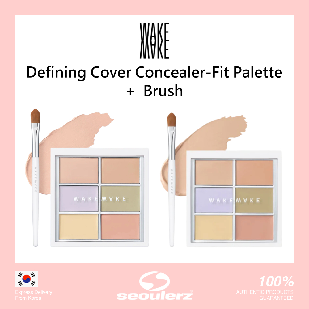 [WAKEMAKE] Defining Cover Concealer-Fit Palette + Brush 2 Colors ...