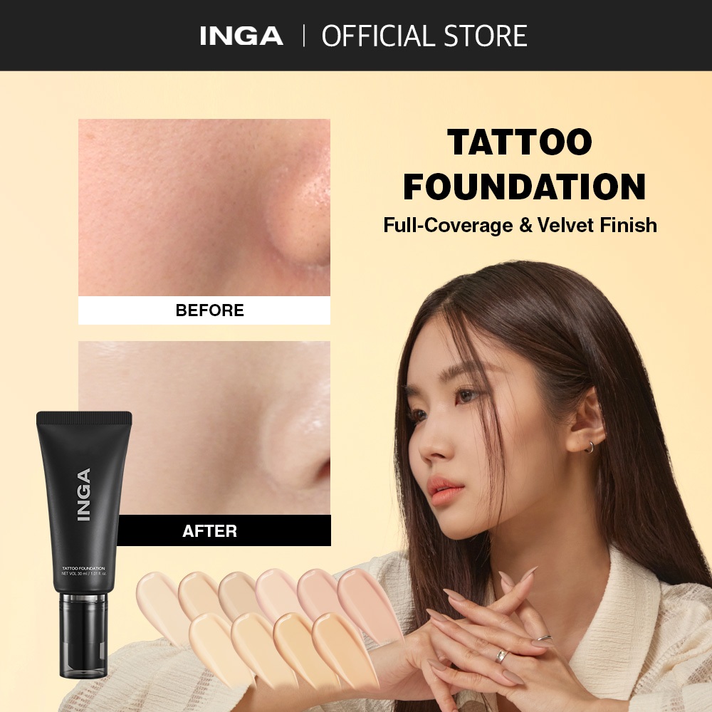 INGA Tattoo Foundation (3 colors) อิงกา แทททู ฟาวน์เดชัน | Shopee Thailand