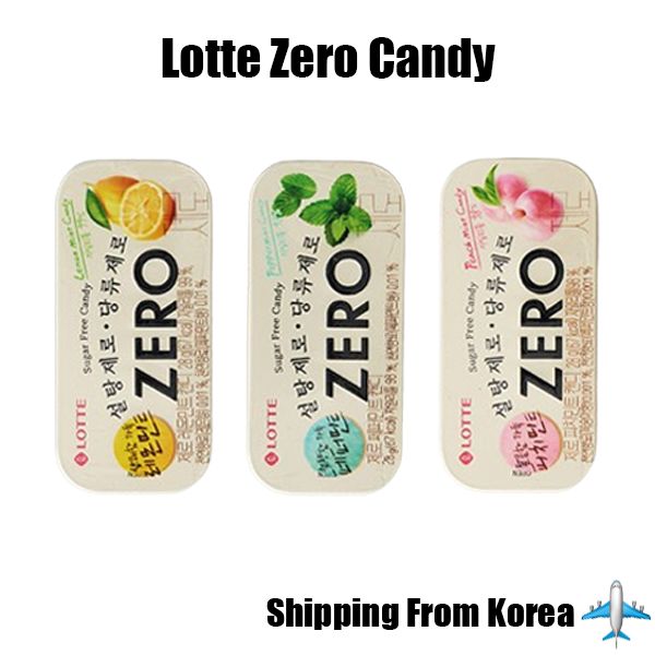 [Lotte] Zero Candy 28g ของว่างเกาหลีปราศจากน้ําตาล / Zero SugarLemon Mint / Peper Mint / Peach ...