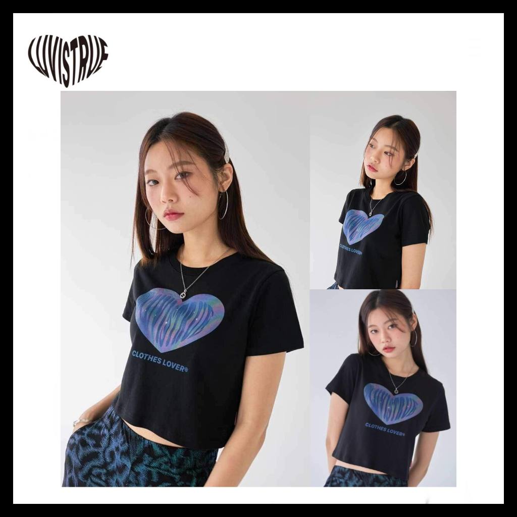 [𝐋𝐔𝐕 𝐈𝐒 𝐓𝐑𝐔𝐄] 𝐋𝐕𝐆 𝐇𝐄𝐀𝐑𝐓 𝐂𝐑𝐎𝐏 𝐓𝐄𝐄 𝐁𝐋𝐀𝐂𝐊 | Shopee Thailand