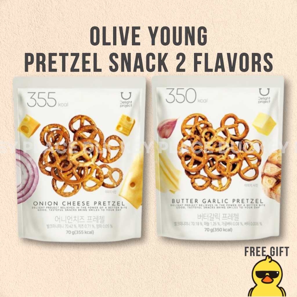 Olive Young Pretzel Snack 70g Delight Project 2 รสชาติ | Shopee Thailand