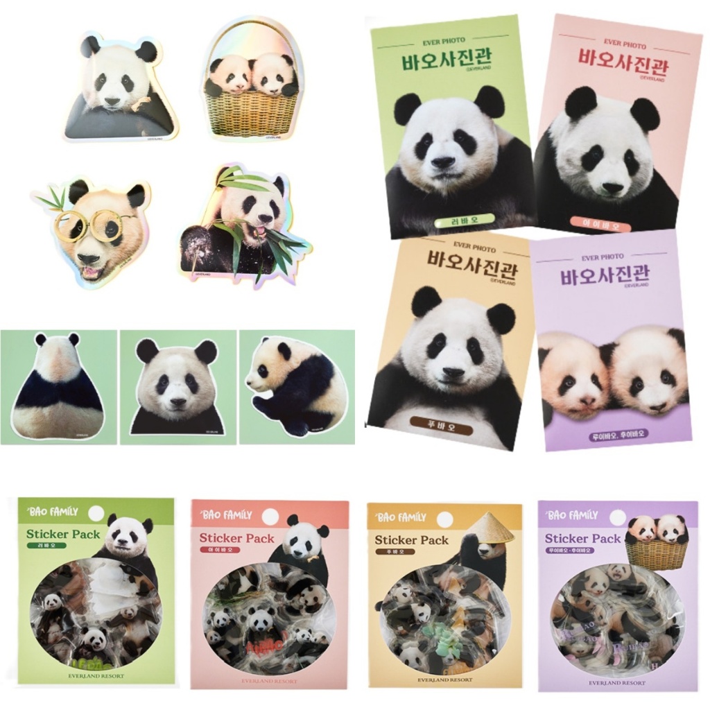 [Everland] Korea Bao Family Panda Fubao Aibao Lebao Ruibao Huibao ...