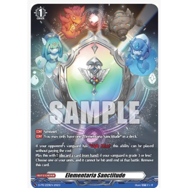 การ์ดภาษาอังกฤษ fight vanguard Elementaria Sanctitude D-PR/229EN 2023 ...