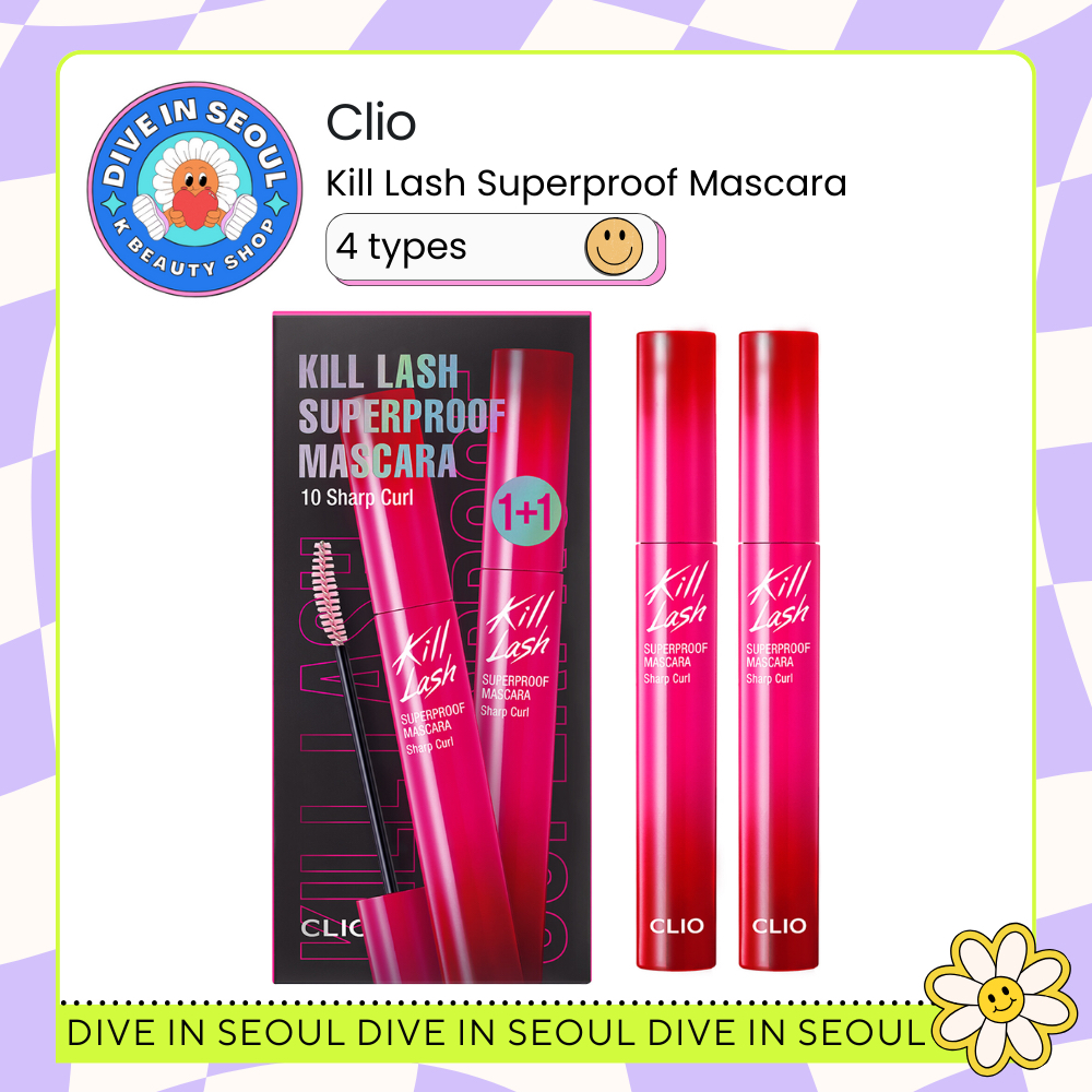 [CLIO] 1+1 Kill Lash Superproof Mascara – 4 ชนิด | Shopee Thailand