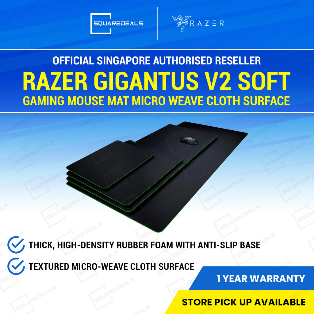 Razer Gigantus V2 แผ่นรองเมาส์สําหรับเล่นเกมแบบนุ่ม Micro Weave ผ้า ...