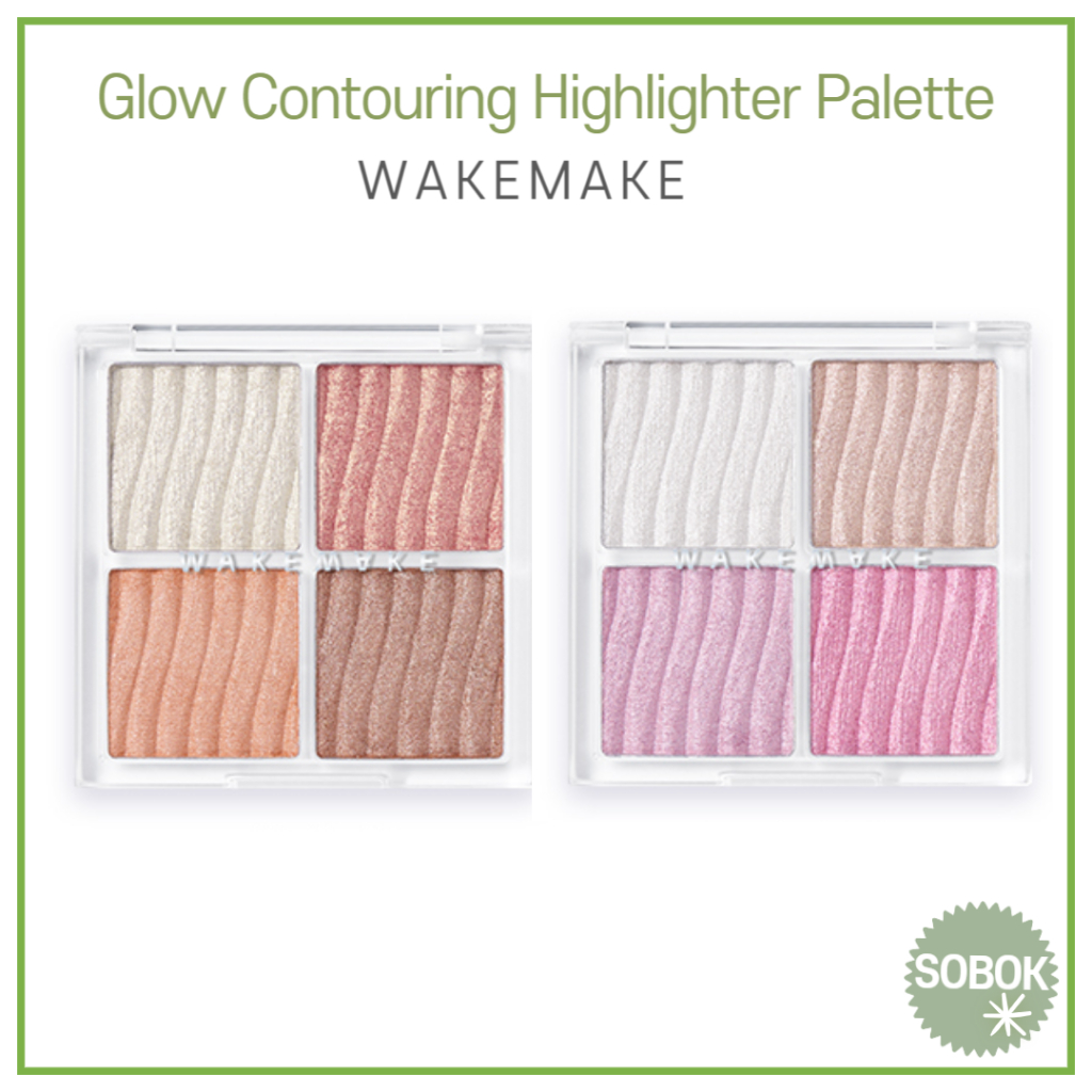 [WAKEMAKE] Glow Contouring Highlighter Palette พาเลทไฮไลท์ คอนทัวร์ เรืองแสง 2 สี | Shopee Thailand