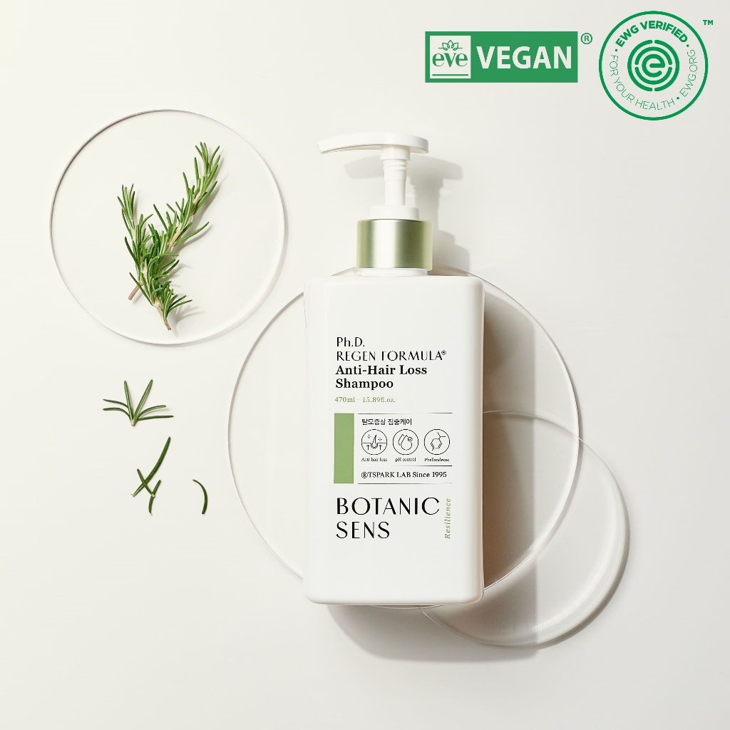 [BOTANICSENSENS] แชมพูป้องกันผมร่วง l PhD รีเจนสูตร | Shopee Thailand