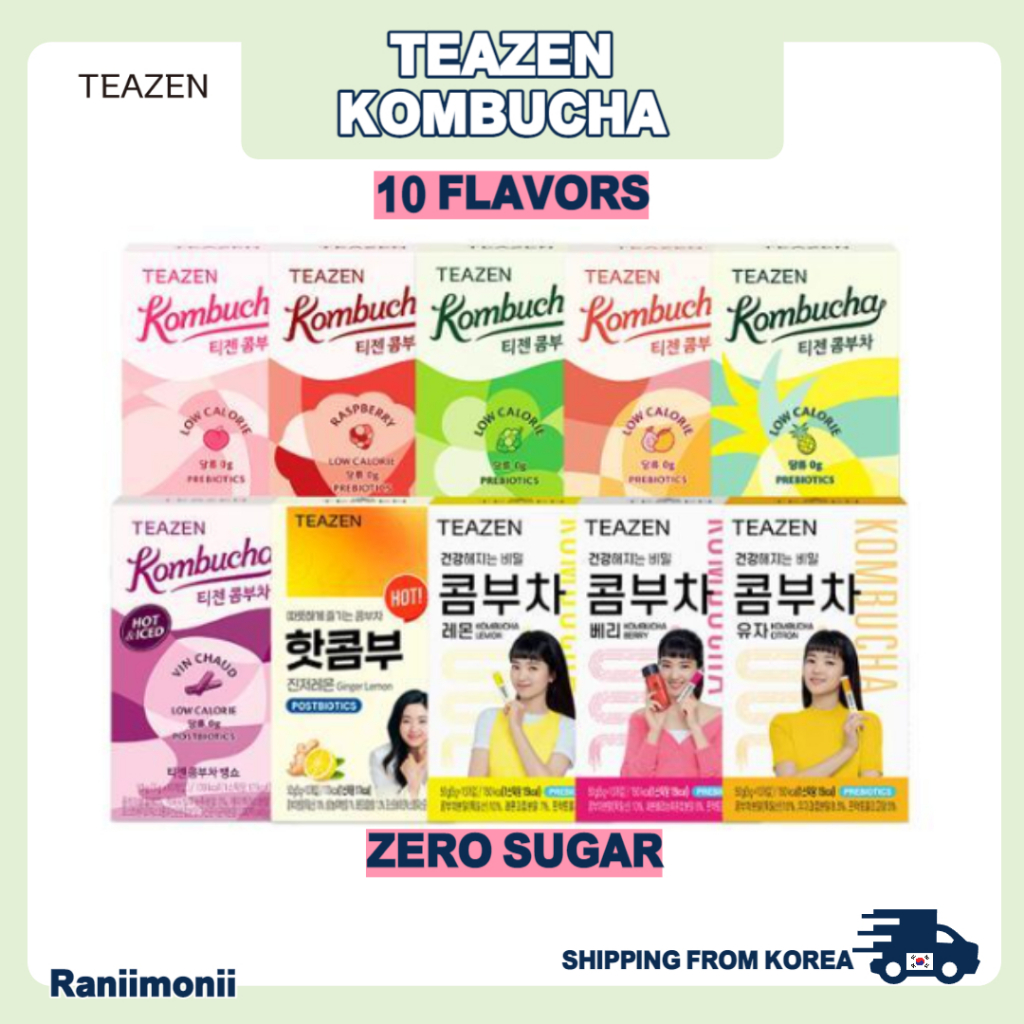 [TEAZEN] ZERO SUGAR Kombucha (5g X 30T, 10 flavors) #Water mix #slim tea #detox tea | Shopee ...